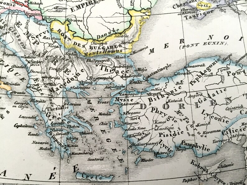 Antique 1835 Ancient Europe Map From JG Heck's Atlas | Etsy