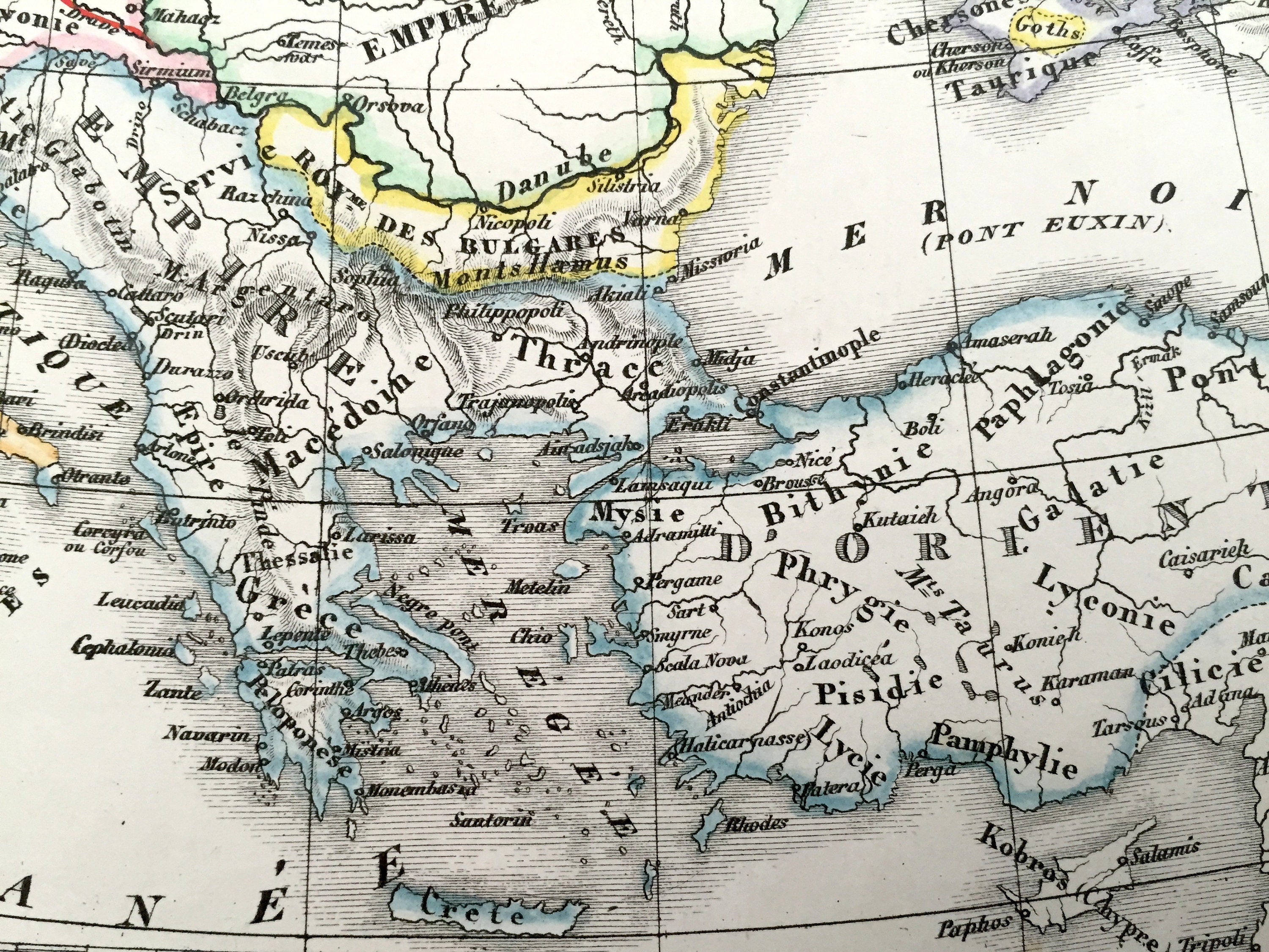 Antique 1835 Ancient Europe Map From JG Heck's Atlas Géographique ...