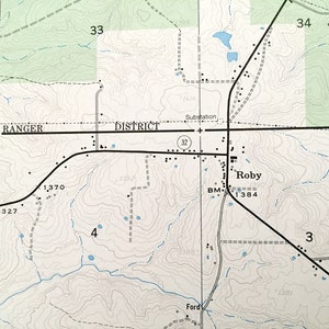 Antique Roby, Missouri 1954 US Geological Survey Topographic Map ...