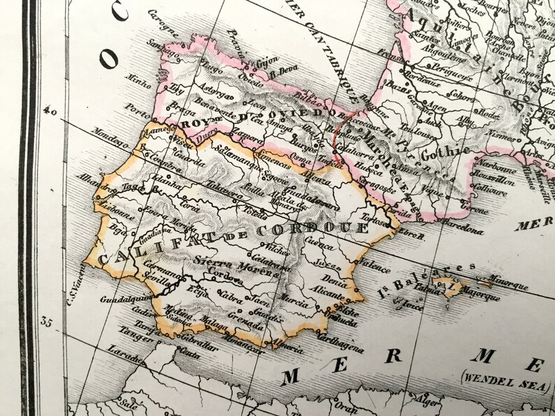 Antique 1835 Ancient Europe Map From JG Heck's Atlas | Etsy