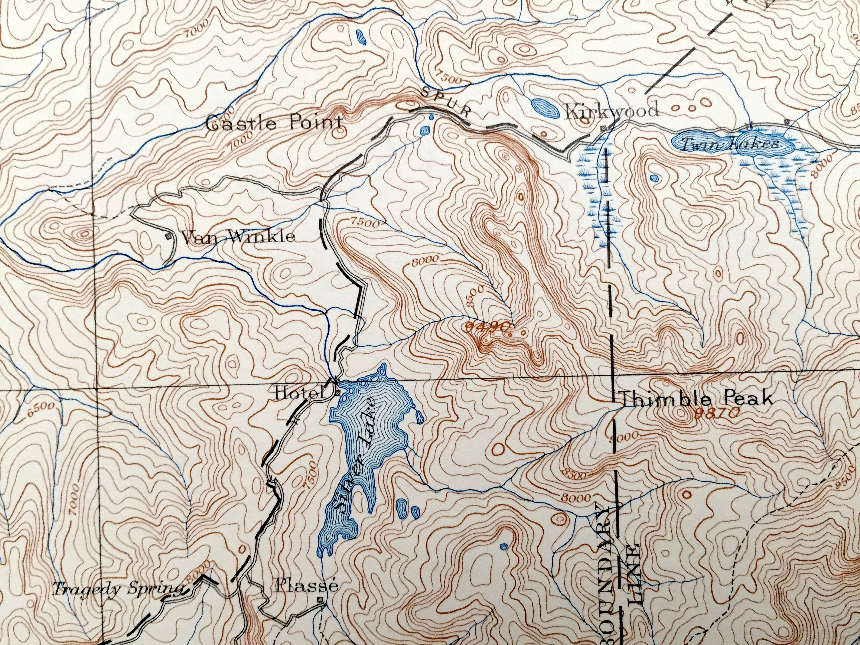Antique Lake Tahoe, California 1896 US Geological Survey Topographic ...