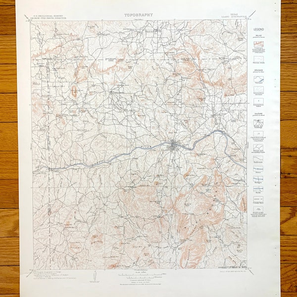 Map of San Saba Tx - Etsy