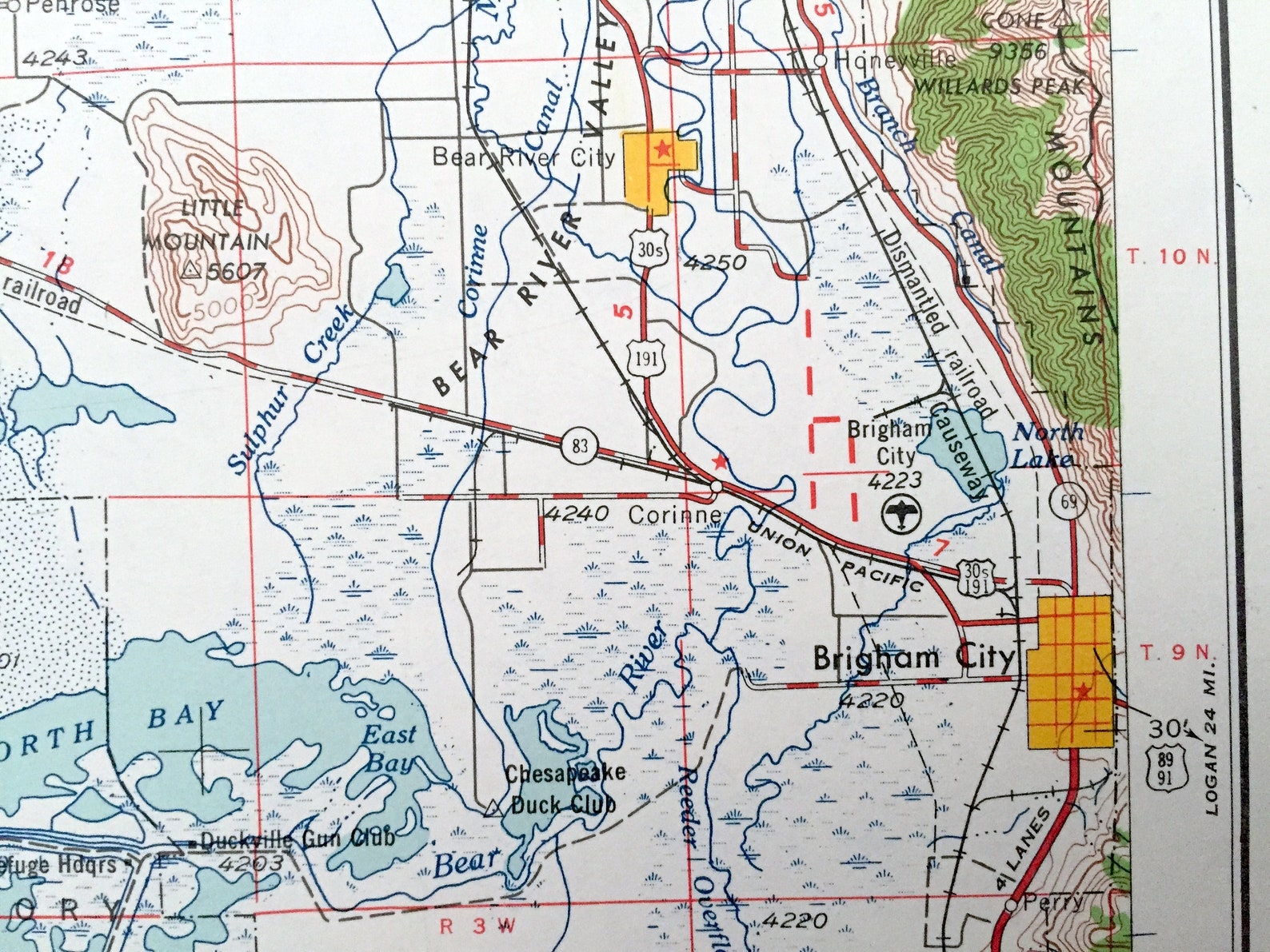 Antique Brigham City Utah 1962 US Geological Survey - Etsy