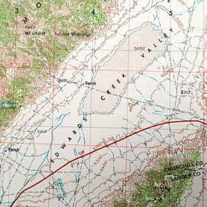 Antique Millett, Nevada 1955 US Geological Survey Topographic Map ...