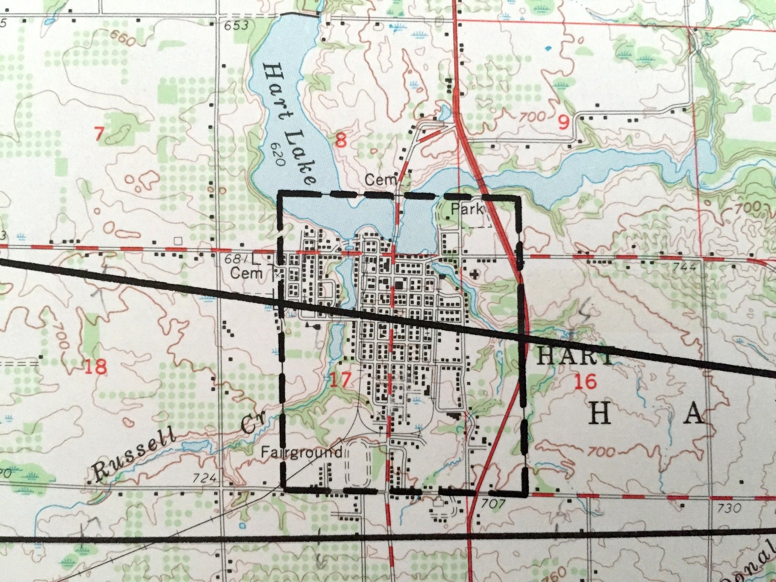 Antique Hart Michigan 1959 US Geological Survey Topographic | Etsy