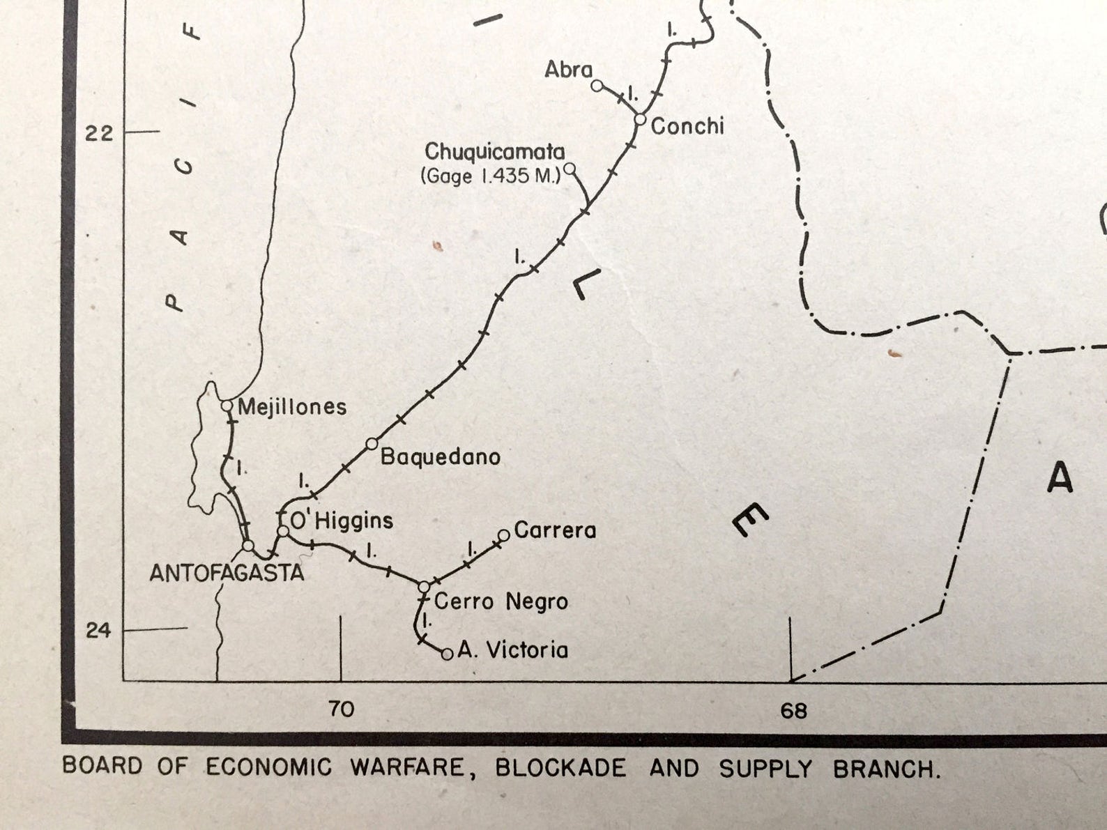 Antique Bolivia 1942 Railroads Map US Board of Economic | Etsy