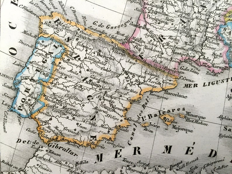 Antique 1832 Ancient Europe Map From JG Heck's Atlas Géographique ...