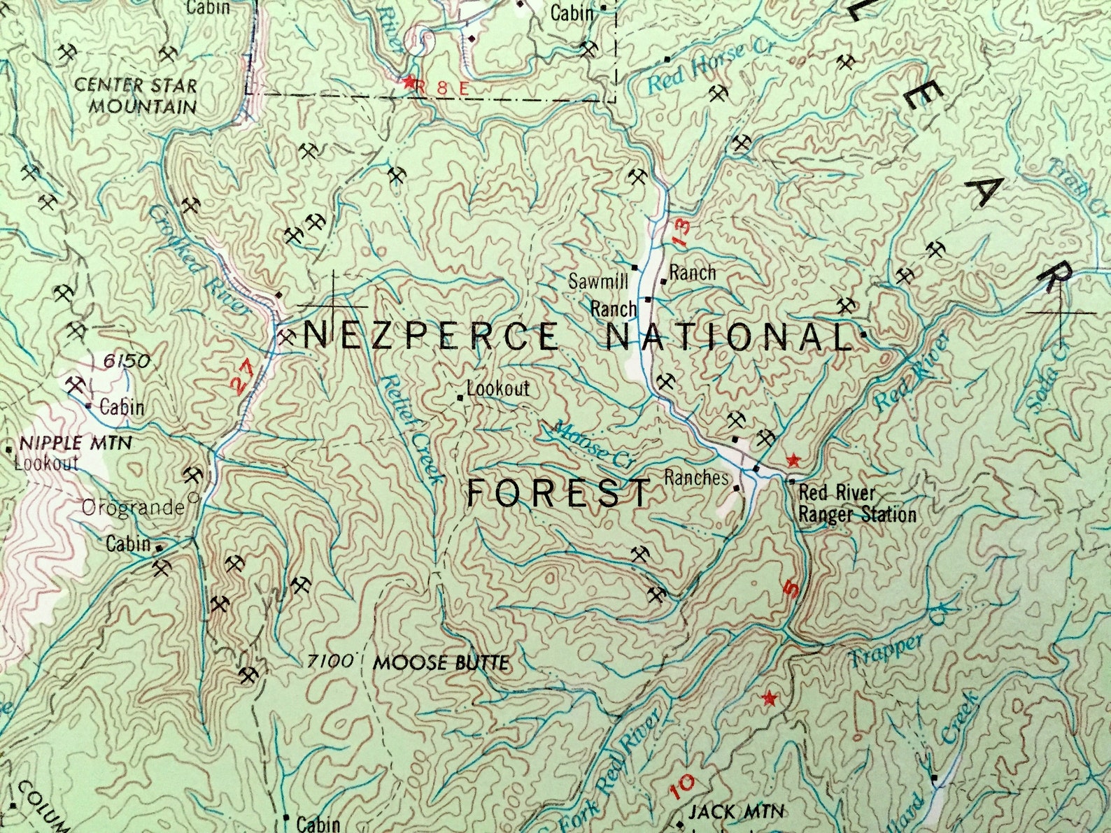 Antique Elk City Idaho 1956 US Geological Survey Topographic | Etsy