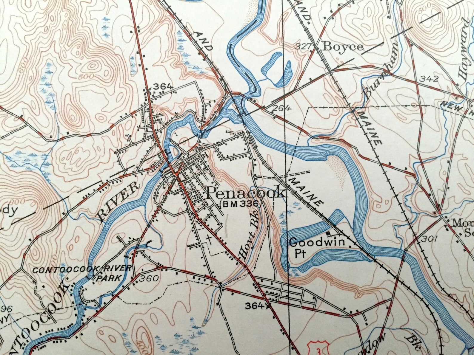 Antique Penacook New Hampshire 1927 US Geological Survey - Etsy