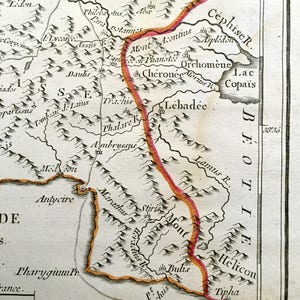 Antique 1787 Phocis & Doris, Greece Map Engraving From Chez Bossange ...