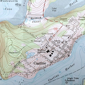 Antique Castine, Maine 1973 US Geological Survey Topographic Map ...