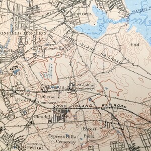 Antique Brooklyn & Queens, New York City 1901 US Geological Survey Topographic Map – Manhattan ...