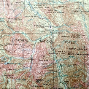 Antique Choteau, Montana 1955 US Geological Survey Topographic Map ...