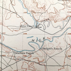 Antique Saco, Montana 1905 US Geological Survey Topographic Map ...