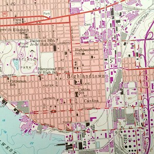 Antique Baltimore East, Maryland 1953 US Geological Survey Topographic ...