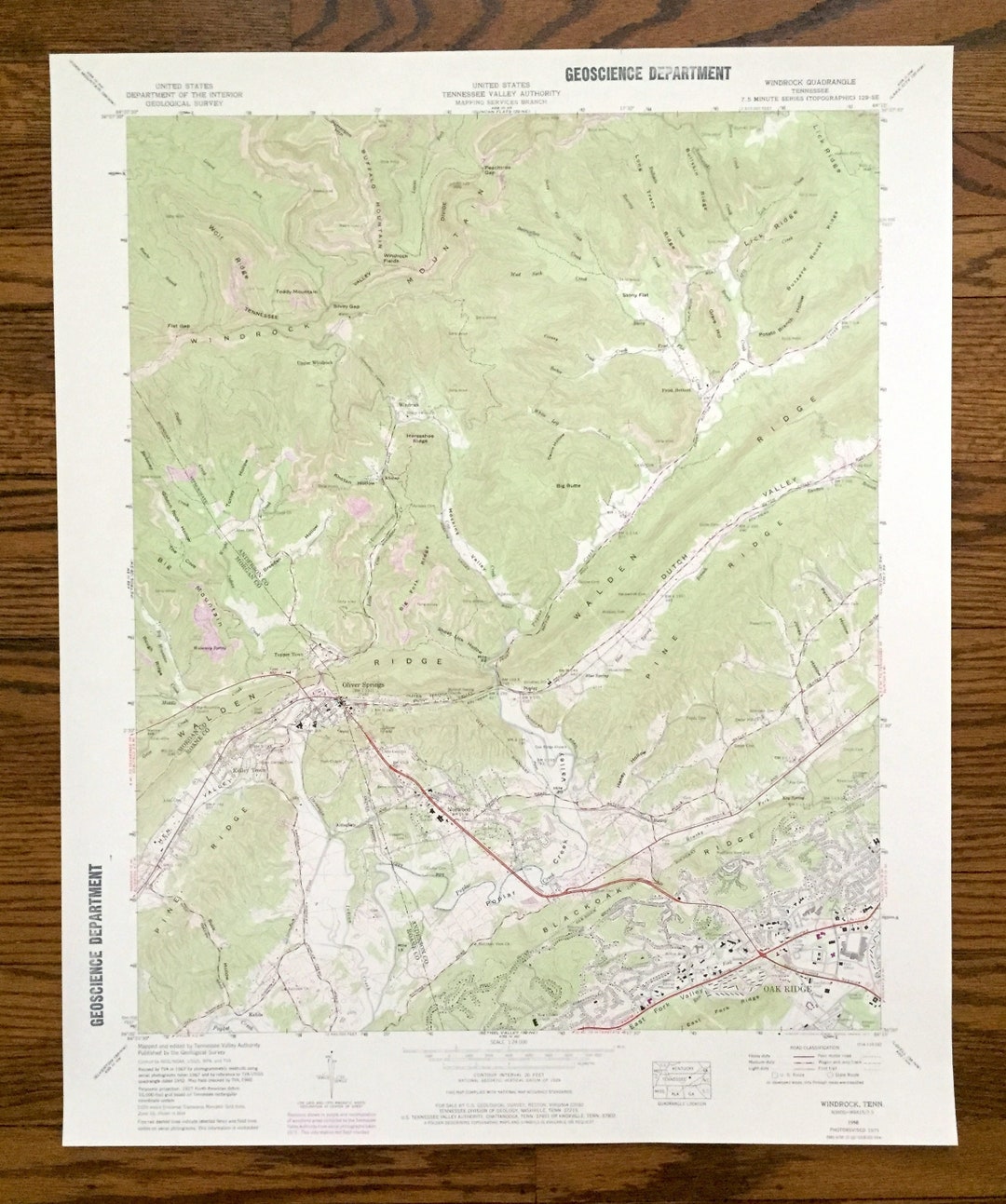 Antique Windrock, Tennessee 1968 US Geological Survey Topographic Map ...