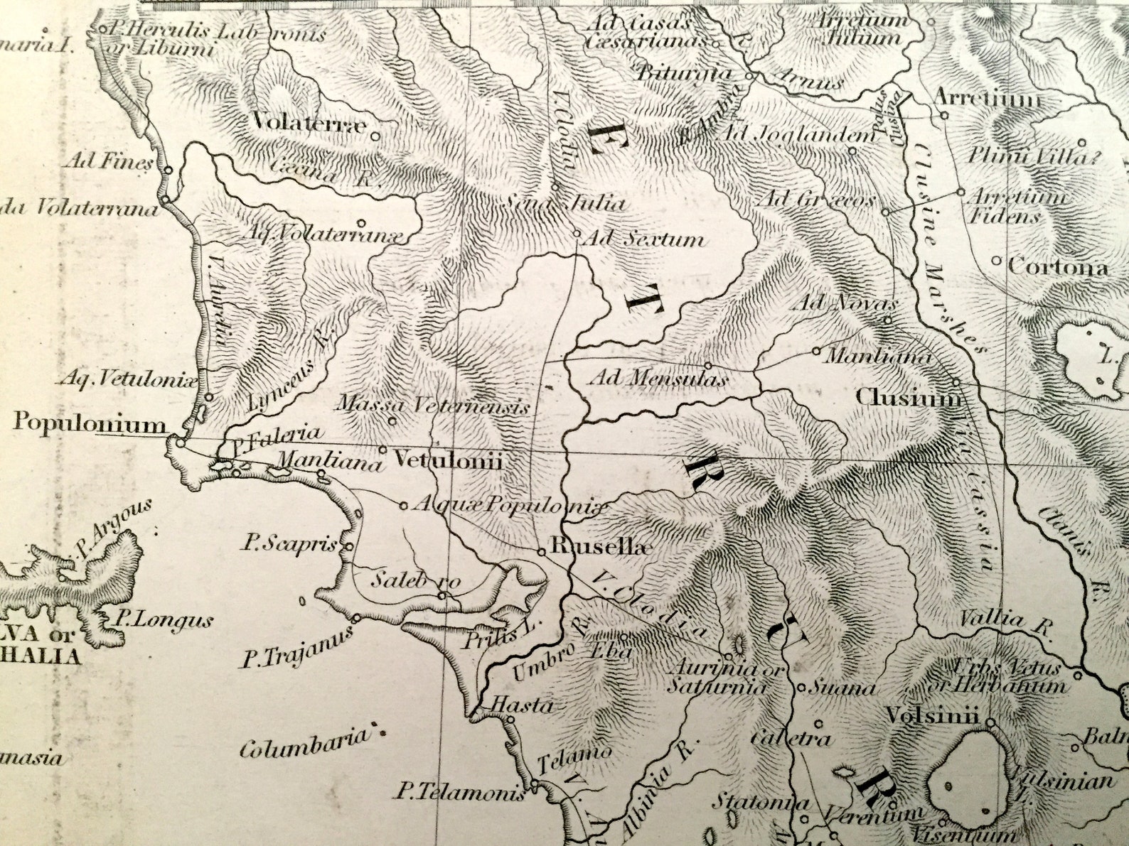Antique 1830 Ancient Italy Map From SDUK Atlas Rome Roman | Etsy