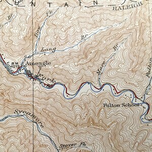 Antique Eccles, West Virginia 1932 US Geological Survey Topographic Map ...