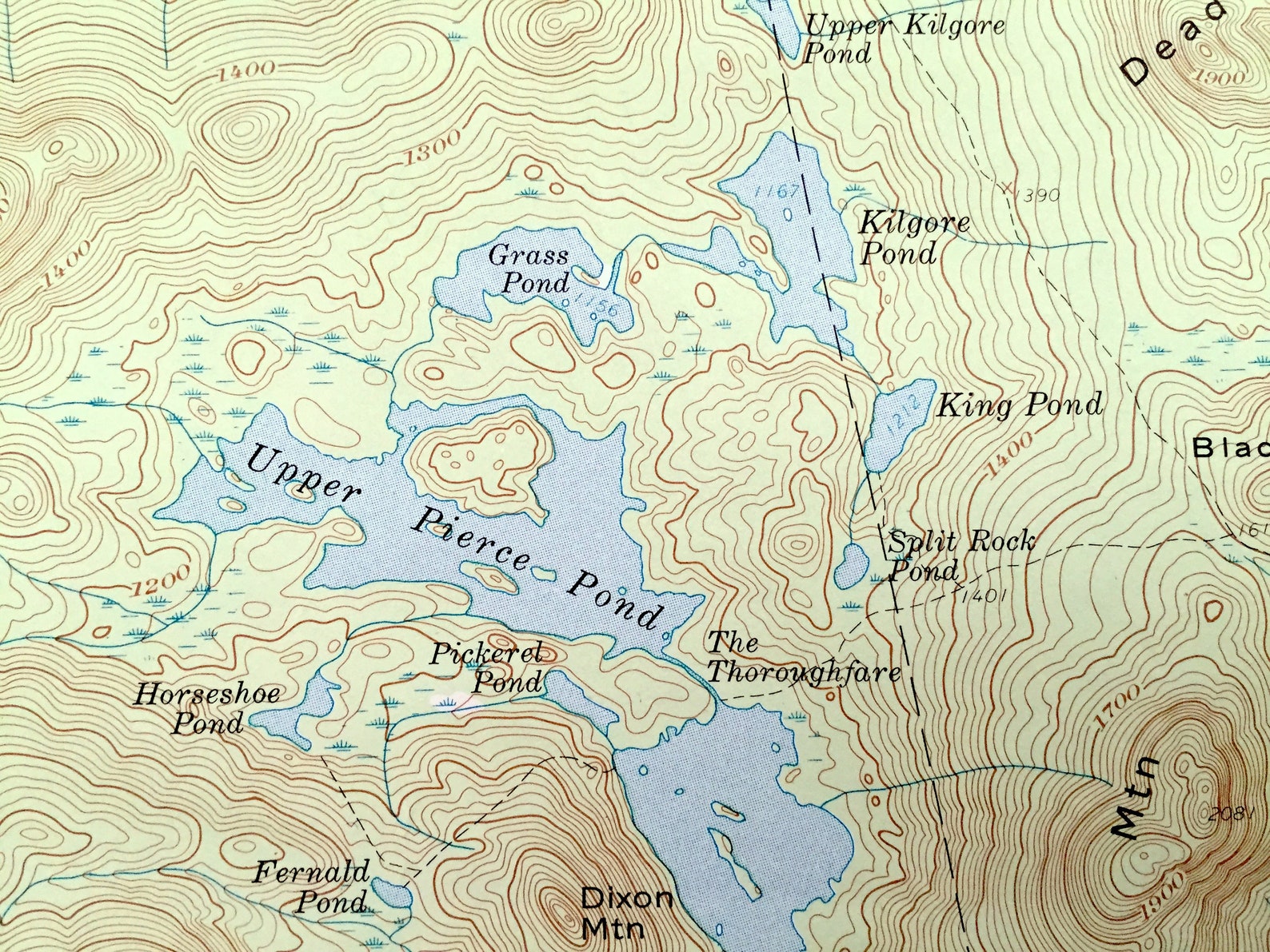 Antique Pierce Pond, Maine 1958 US Geological Survey Topographic Map ...