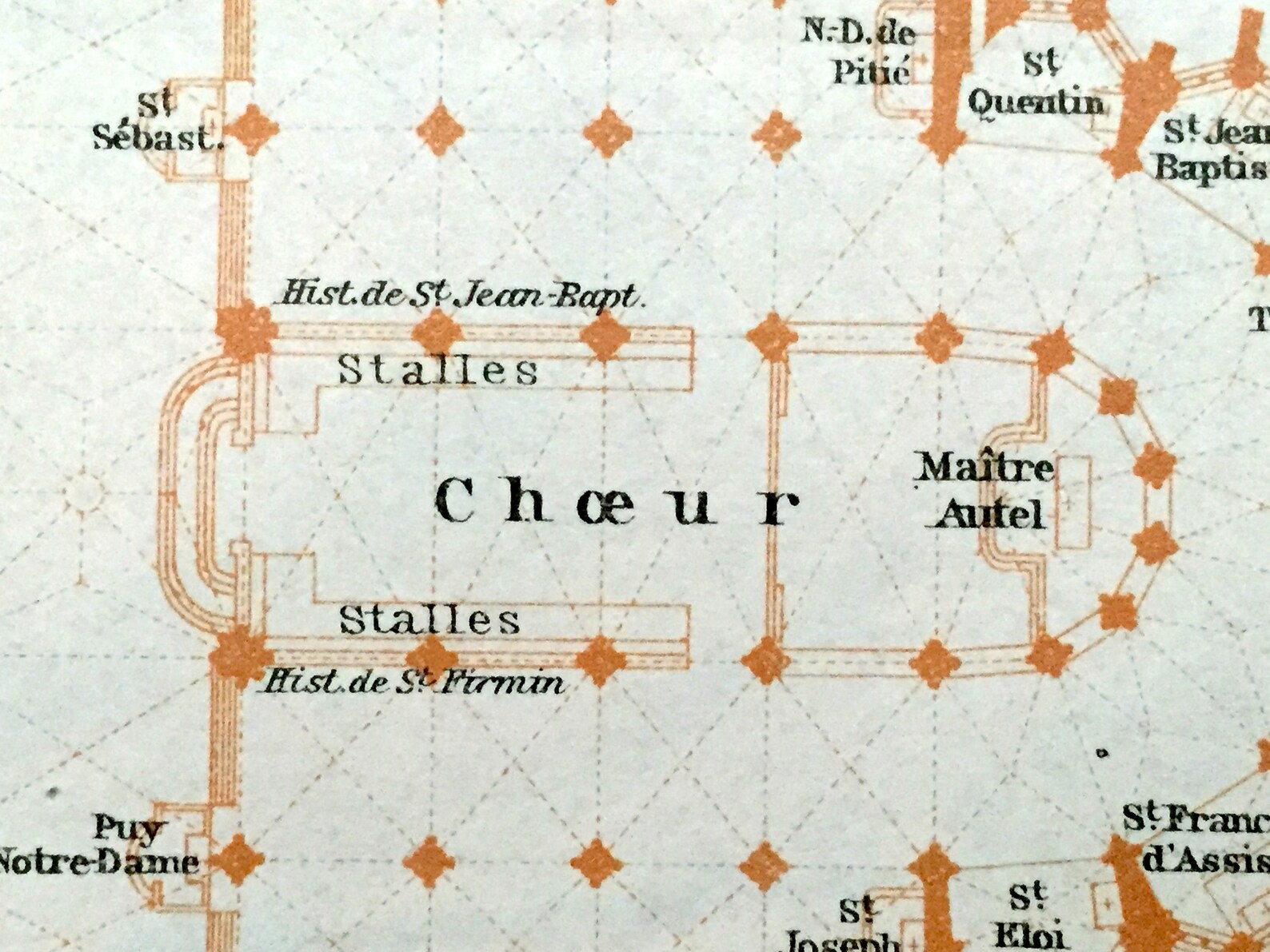 Antique 1909 Amiens Cathedral in Amiens France Map From - Etsy