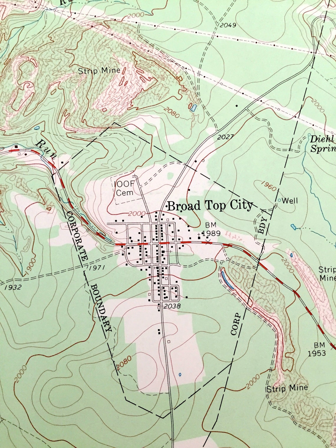 Antique Saxton Pennsylvania 1968 US Geological Survey - Etsy