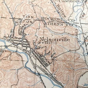 Antique Athens, Ohio 1903 US Geological Survey Topographic Map – Athens ...