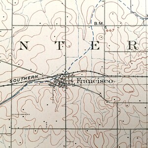 Antique Petersburg, Indiana 1903 US Geological Survey Topographic Map ...