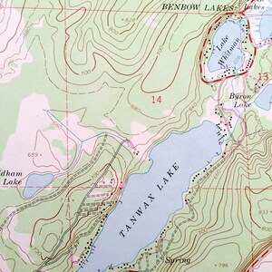 Antique Tanwax Lake, Washington 1959 US Geological Survey Topographic ...