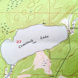 Antique Comstock Lake, Minnesota 1957 US Geological Survey Topographic ...