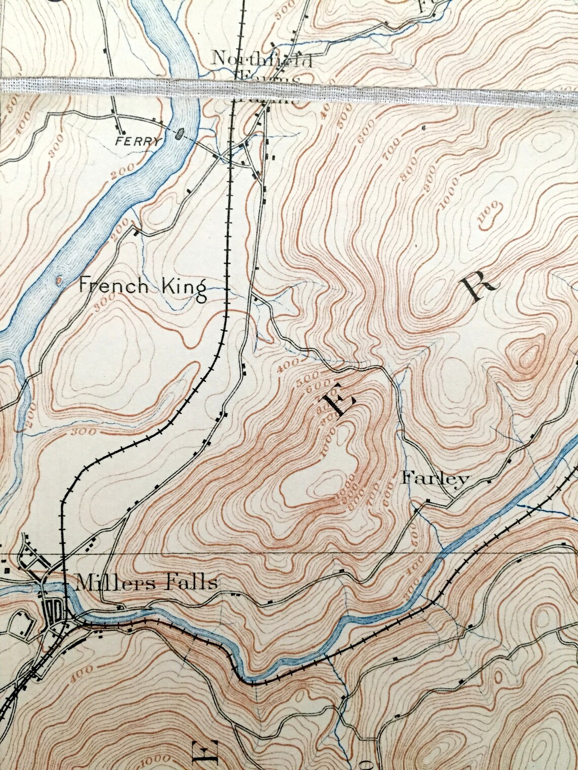 Antique Orange Massachusetts 1894 US Geological Survey | Etsy