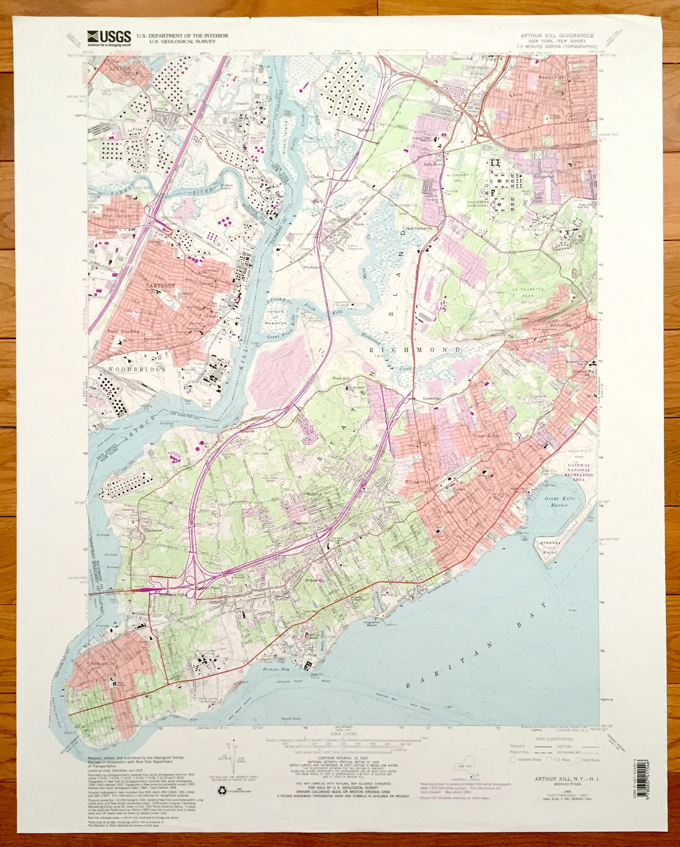 Staten Island Topographic Map