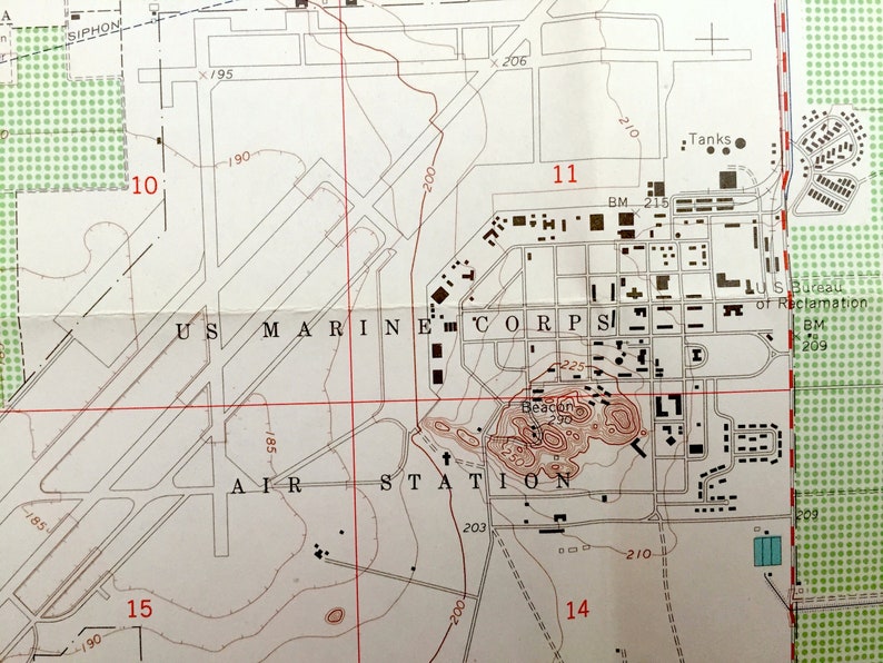Antique Yuma, Arizona & CA 1965 US Geological Survey Topographic Map ...
