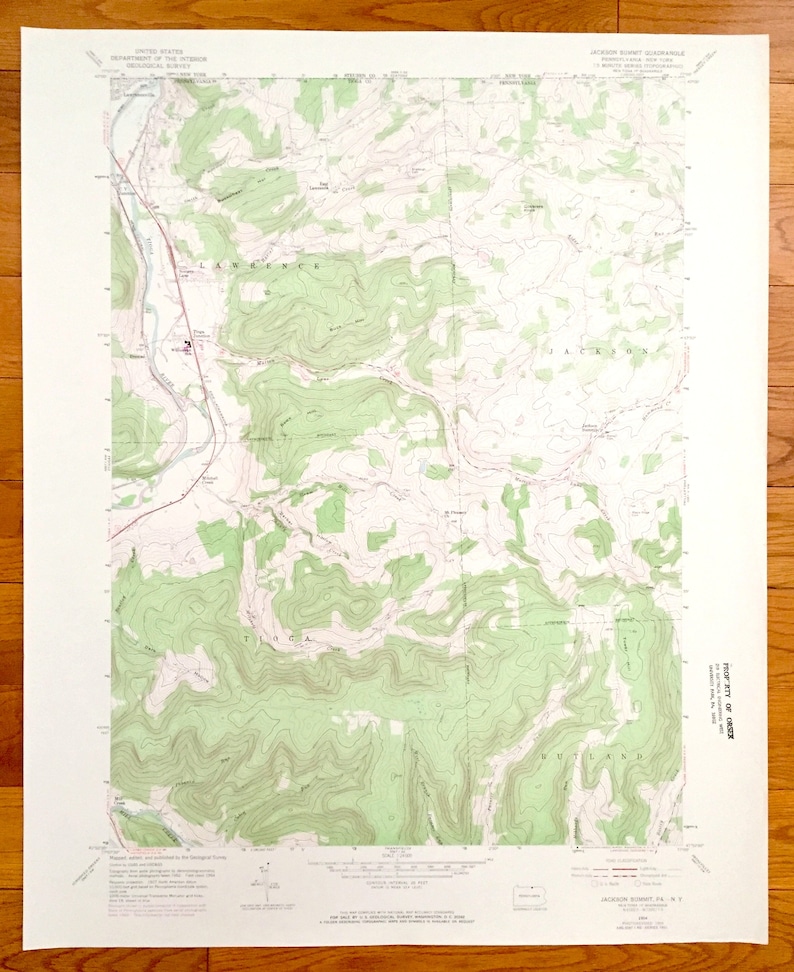 Antique Jackson Summit Pennsylvania 1954 US Geological Survey - Etsy