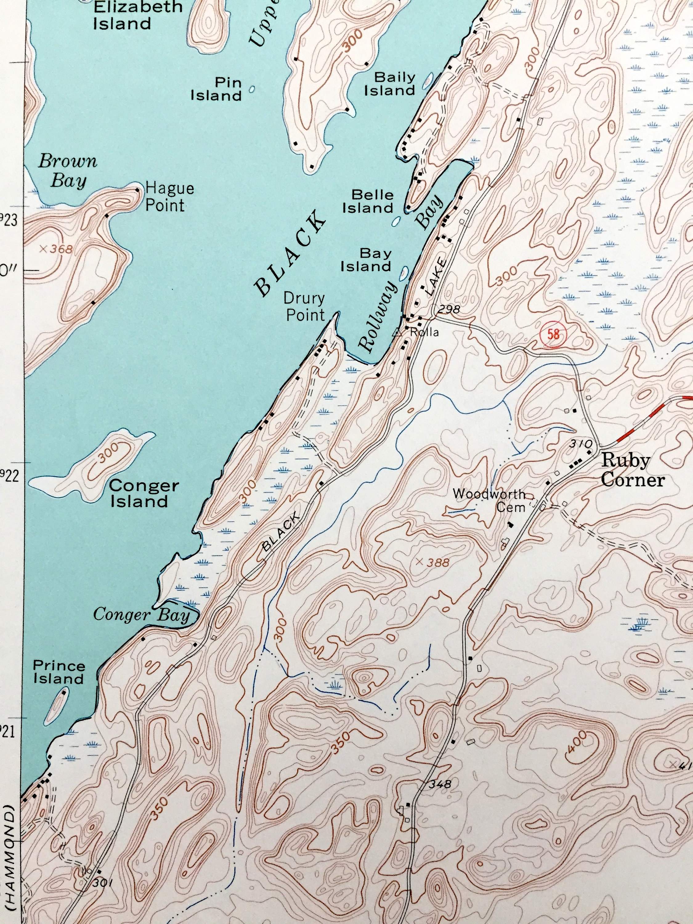 Antique Pope Mills, New York 1961 US Geological Survey Topographic Map ...