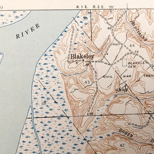 Antique Bridgehead, Alabama 1943 US Geological Survey Topographic Map ...