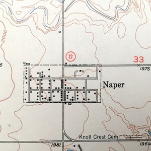 Antique Naper, Nebraska & Pleasant Valley, South Dakota 1951 US ...