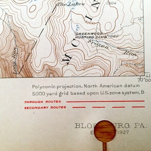 Antique Blossburg, Pennsylvania 1927 US Geological Survey Topographic ...