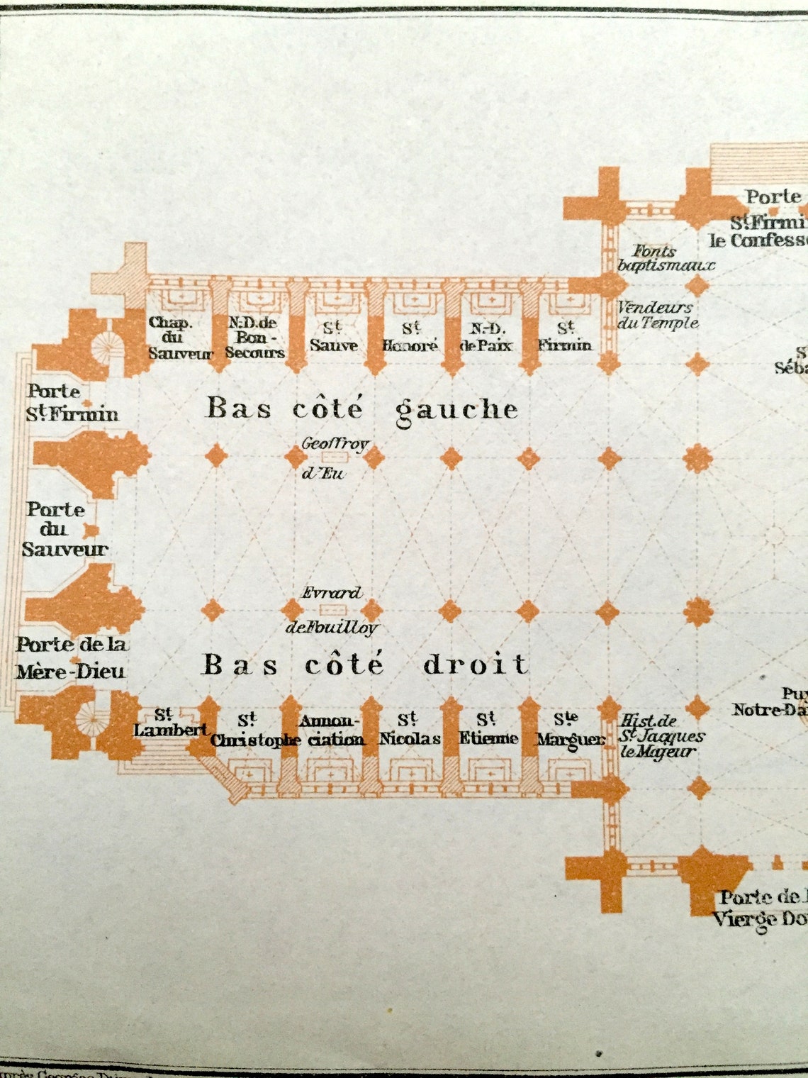 Antique 1909 Amiens Cathedral in Amiens France Map from | Etsy