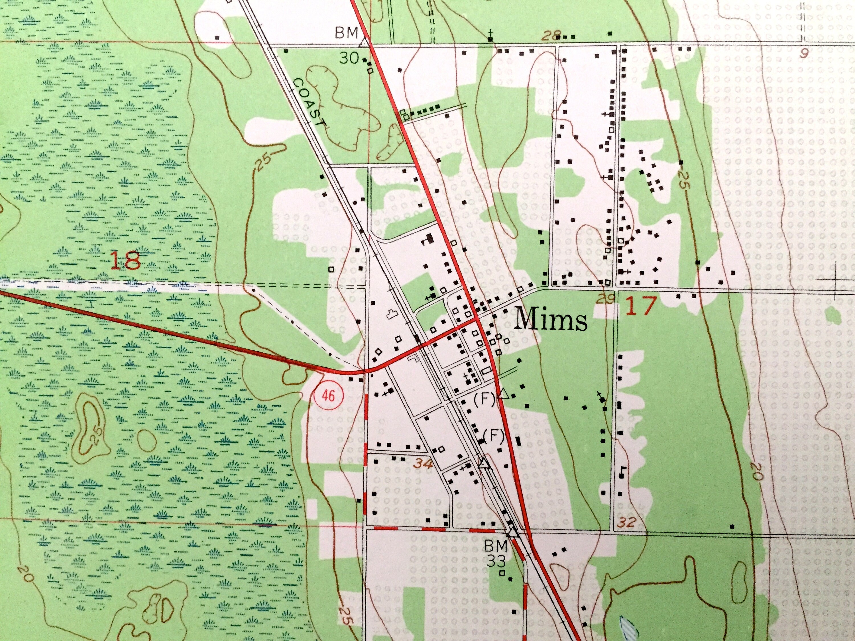 Antique Mims Florida 1949 US Geological Survey Topographic | Etsy