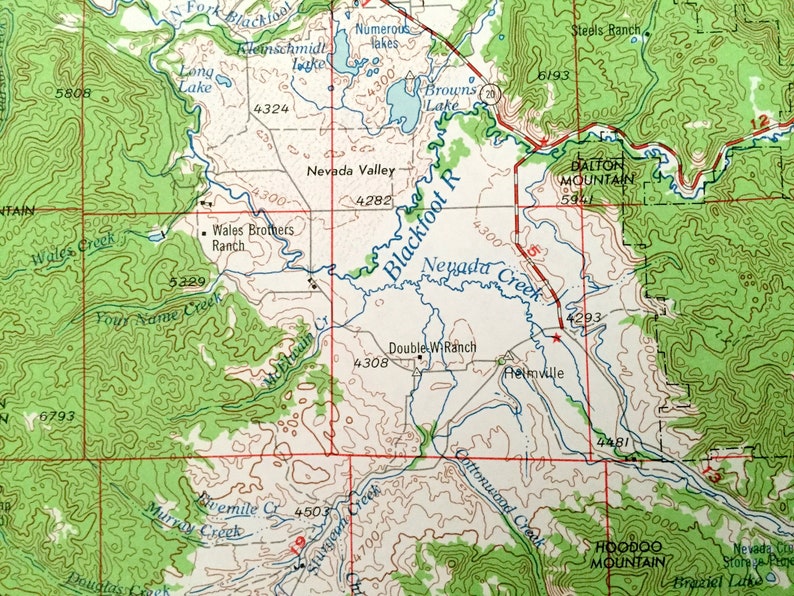 Antique Butte Montana 1962 US Geological Survey Topographic - Etsy