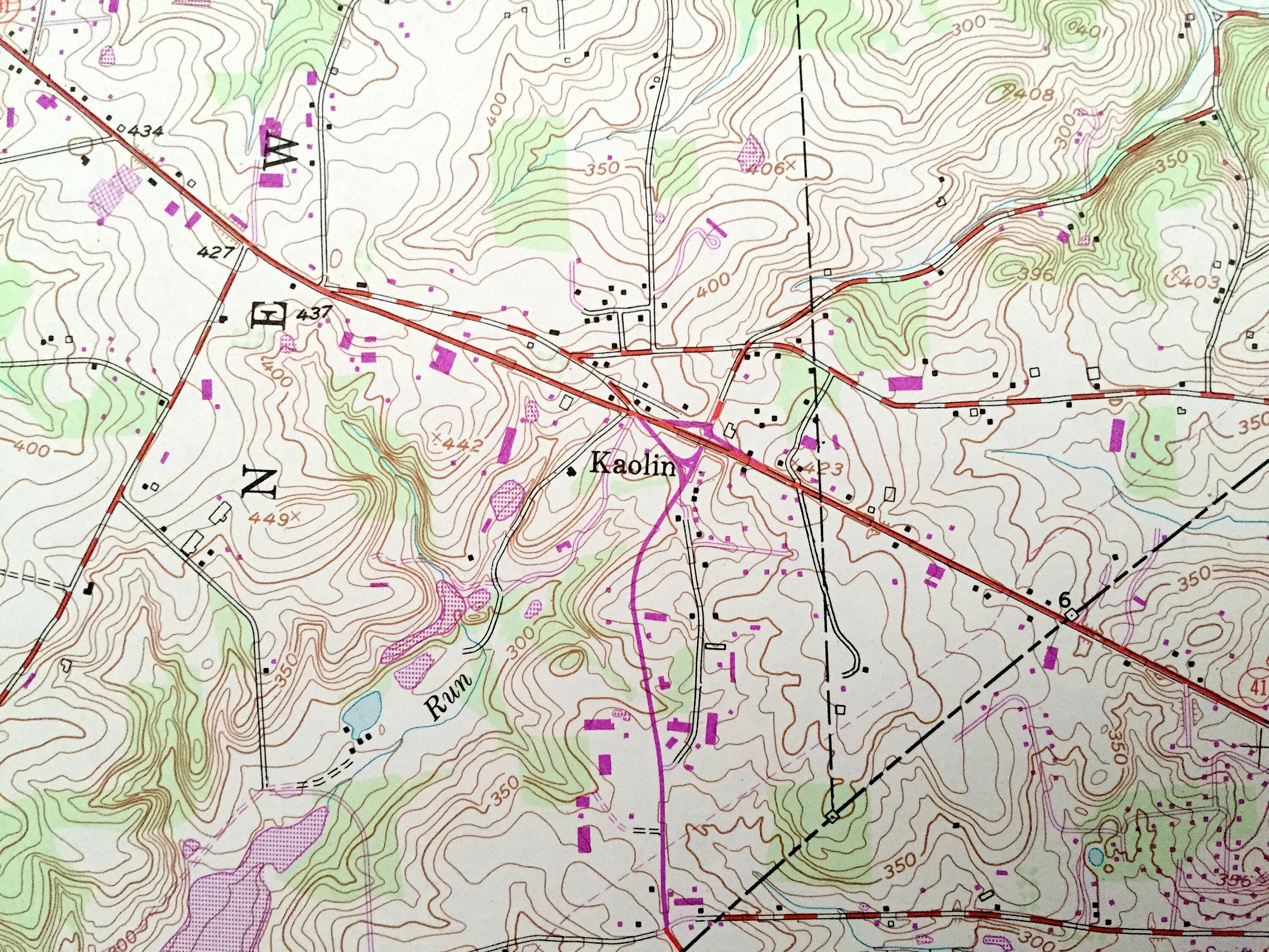 Antique Kennett Square Pennsylvania 1954 US Geological Survey | Etsy