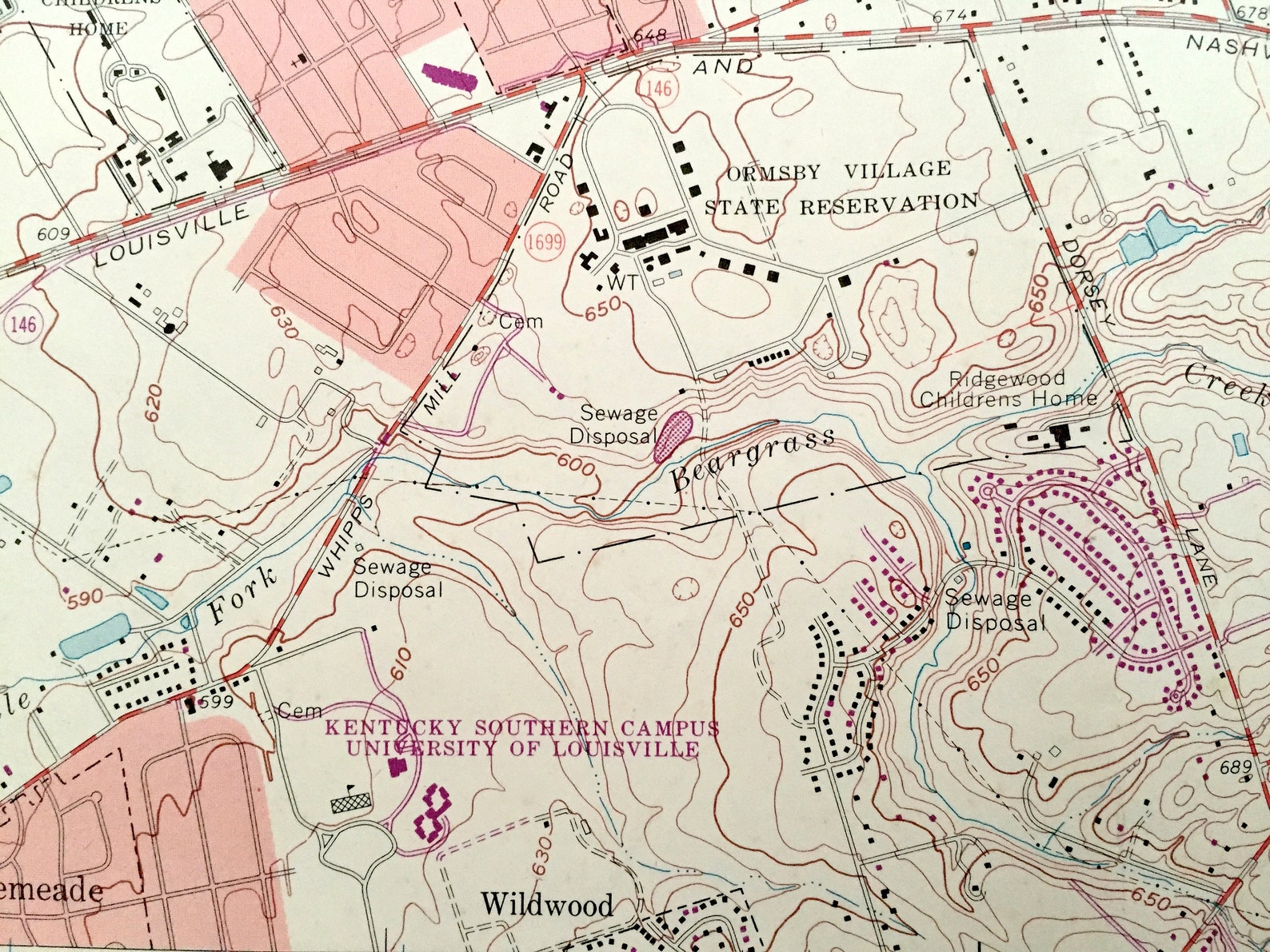 Antique Anchorage Kentucky 1965 US Geological Survey - Etsy