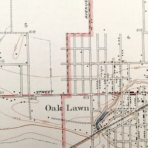 Antique Palos Park, Illinois 1928 US Geological Survey Topographic Map ...