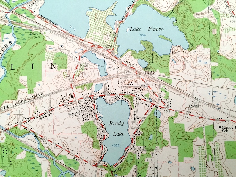 Antique Kent Ohio 1960 US Geological Survey Topographic Map - Etsy