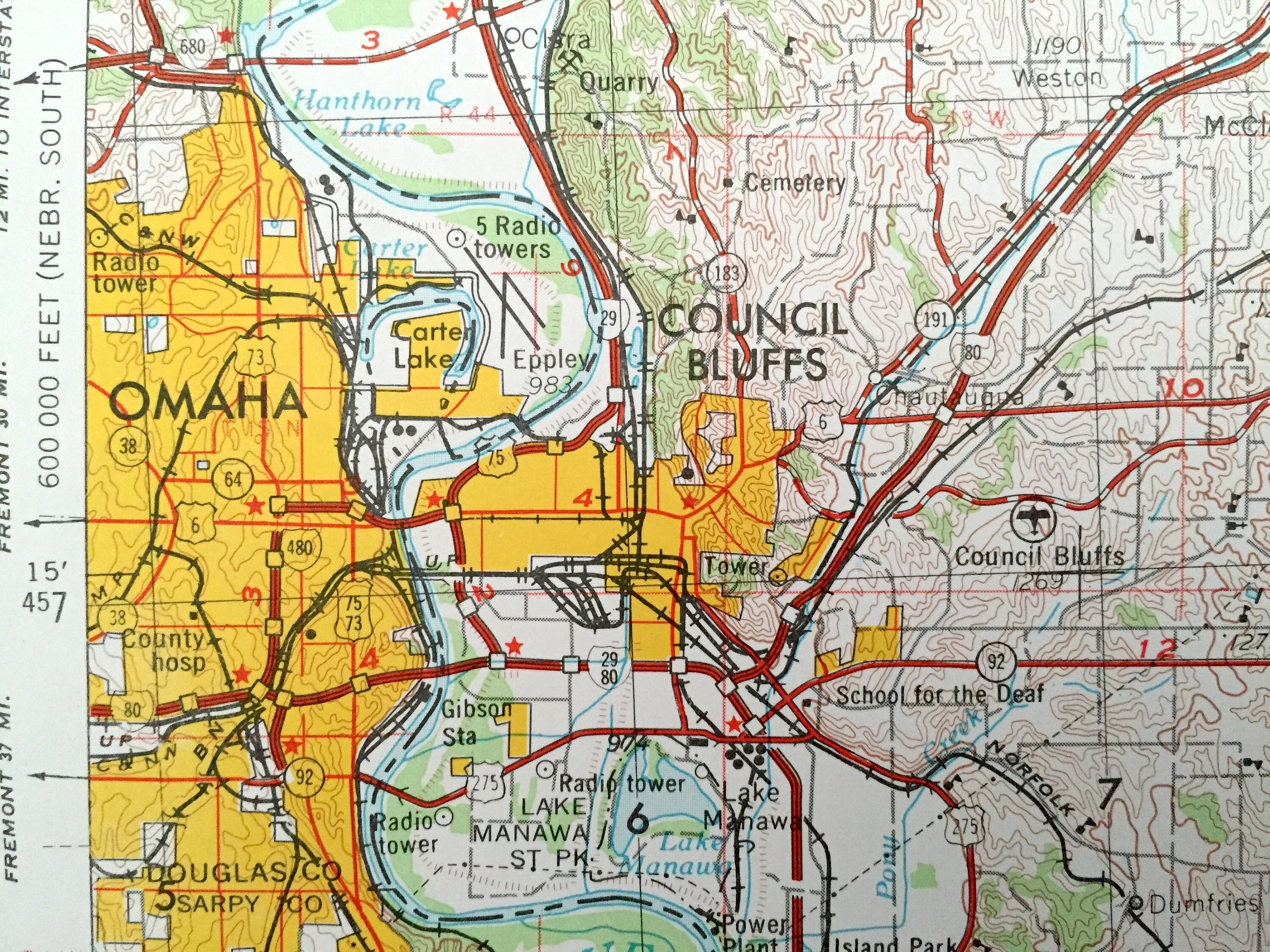 Antique Omaha Nebraska 1954 US Geological Survey Topographic | Etsy