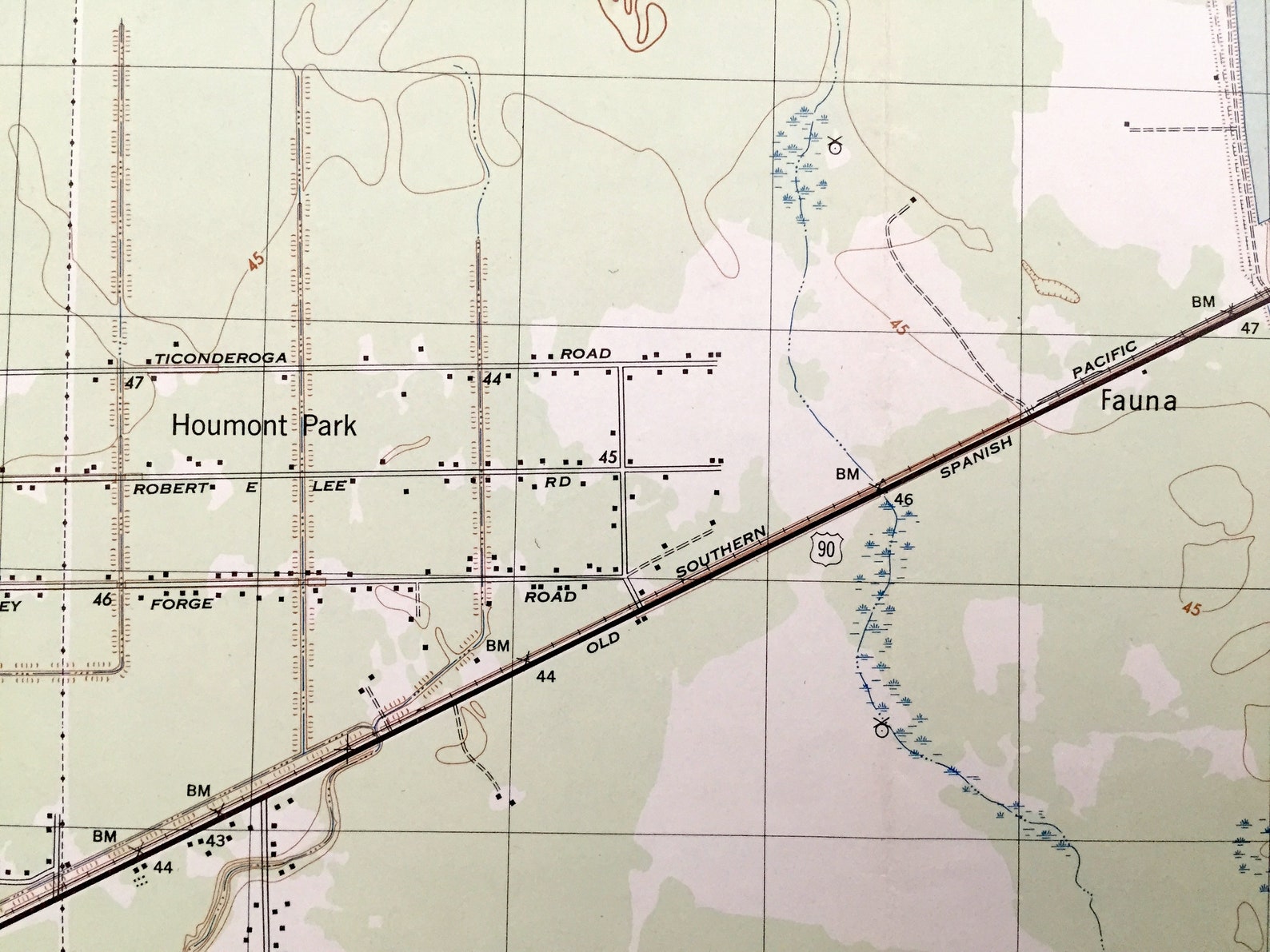 Antique Houston Texas 1945 US Geological Survey Topographic | Etsy
