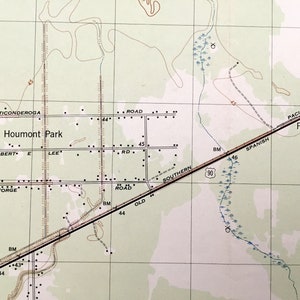 Antique Houston, Texas 1945 US Geological Survey Topographic Map ...