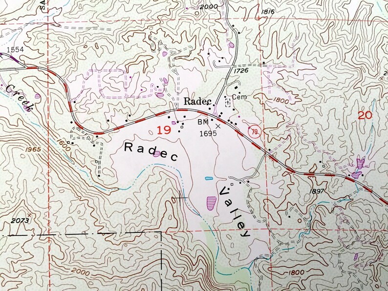 Antique Vail Lake, California 1953 US Geological Survey Topographic Map ...