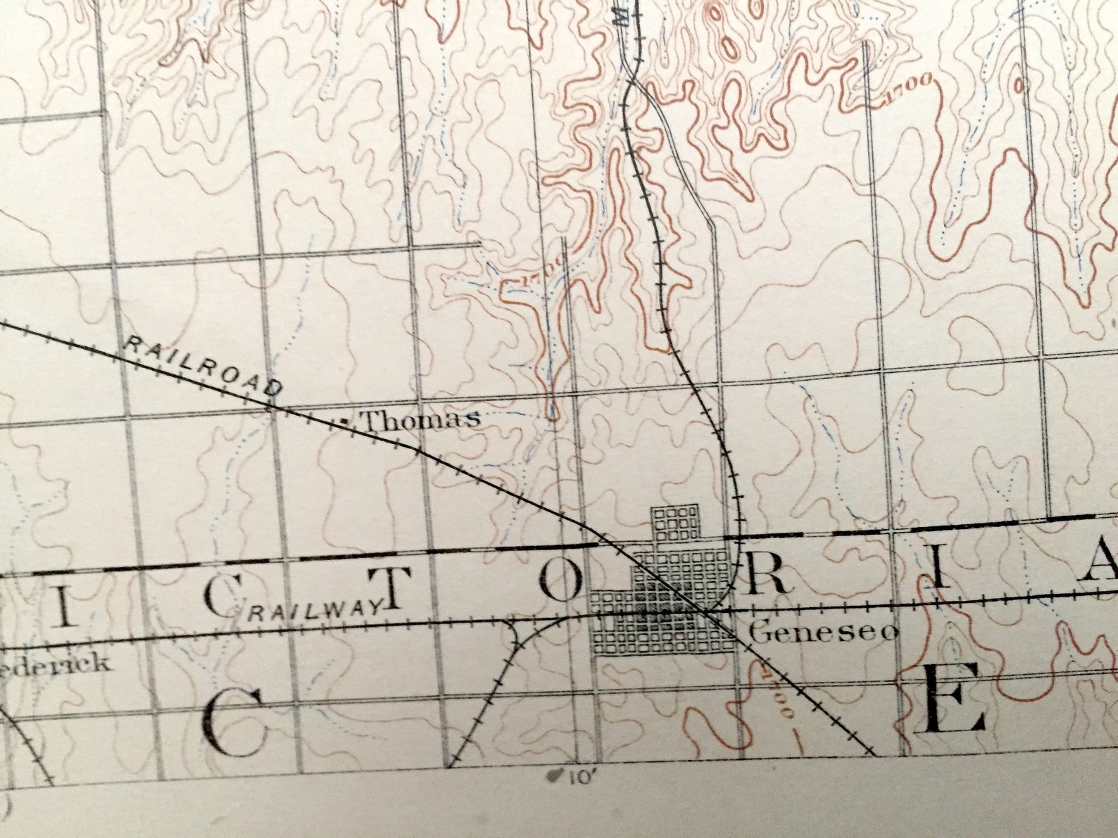 Antique Ellsworth, Kansas 1894 US Geological Survey Topographic Map ...