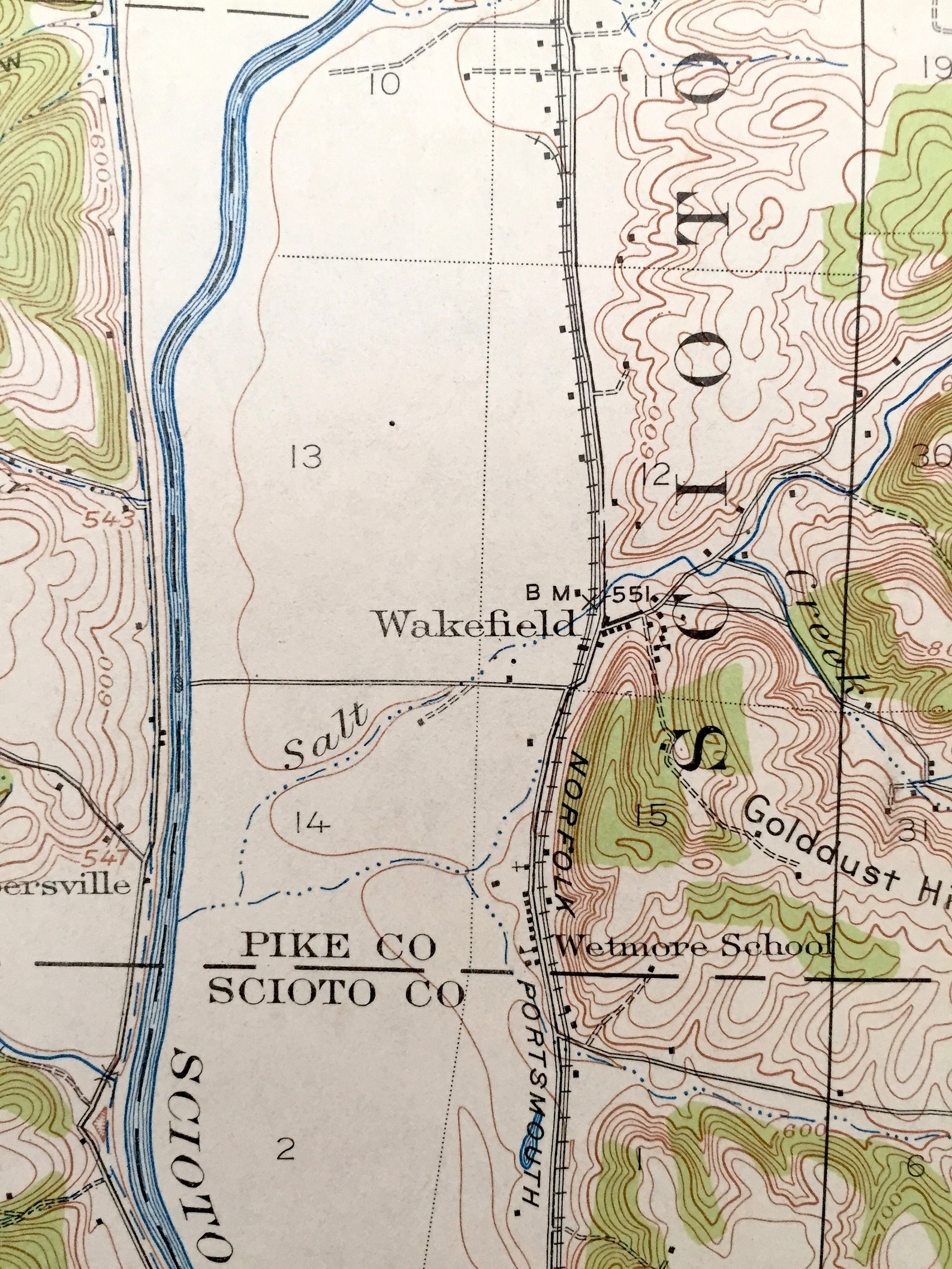 Antique Otway Ohio 1915 US Geological Survey Topographic Map - Etsy UK